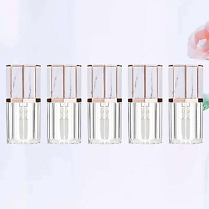 minkissy 5pcs Makeup Bottles Empty Lip Balm Tubes Clear Lipgloss Clear Lip Gloss Tube Lip Gloss Wand Tubes Lip Balm Containers Mini Lip Gloss Tubes Lip Tubes Lipstick Unique Travel