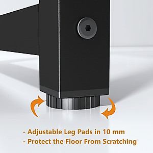 HOBINCHE 47 Inch Small Space Computer Desk, Home Office Desk, Heavy Duty Multipurpose Table, Study Desk Workstation, Black