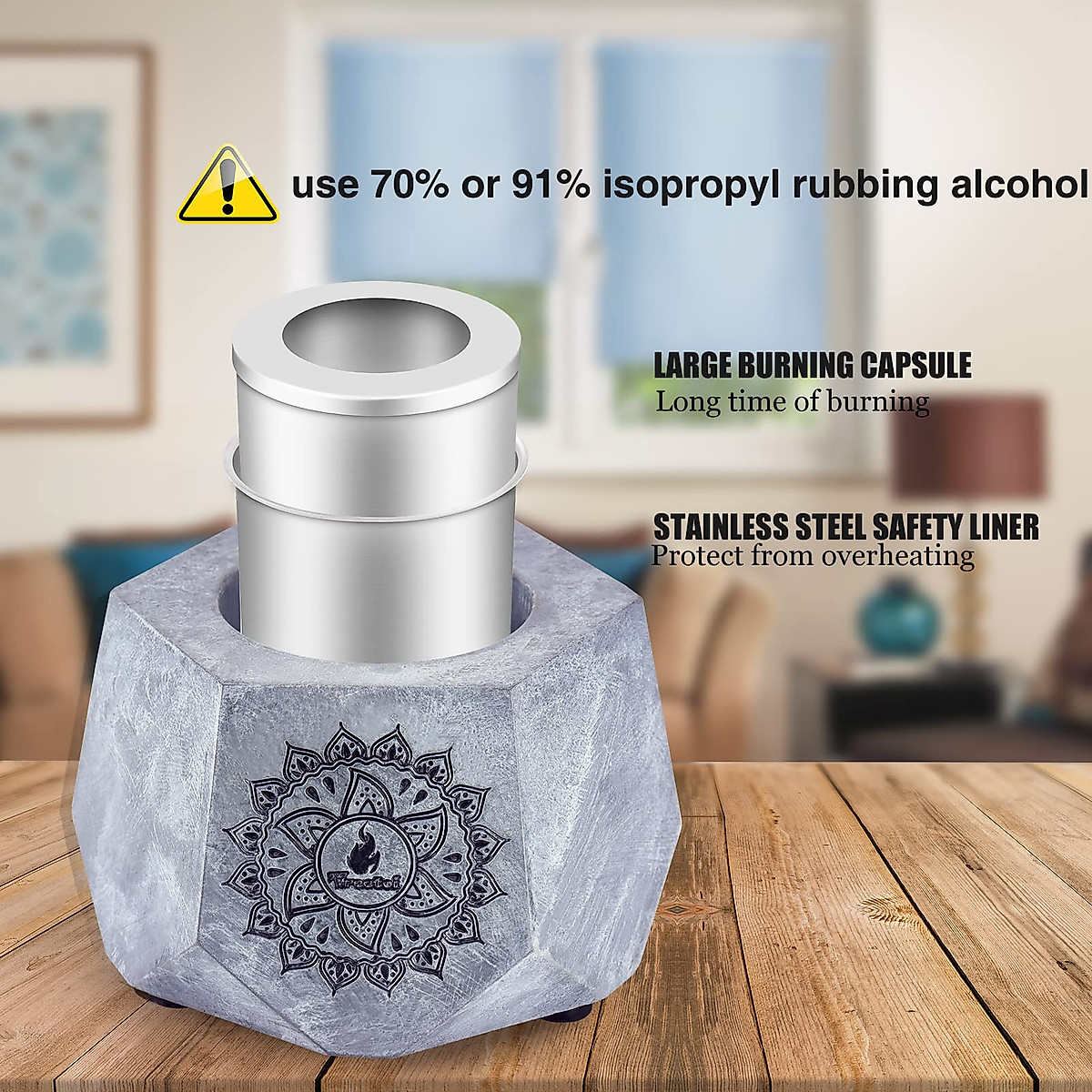 Treetoi Portable Tabletop Fire Pit for Smores Maker Indoor Mini Table Top Firepit Bowl Smokeless Outdoor Tabletop Fireplace for Patio