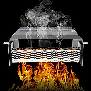 Stanbroil Heavy Duty Steel Heat Baffle Diffuser with Stainless Steel Smoker Box, Replacement Part for Traeger, Camp Chef and Most Other Pellet Smoker Grills