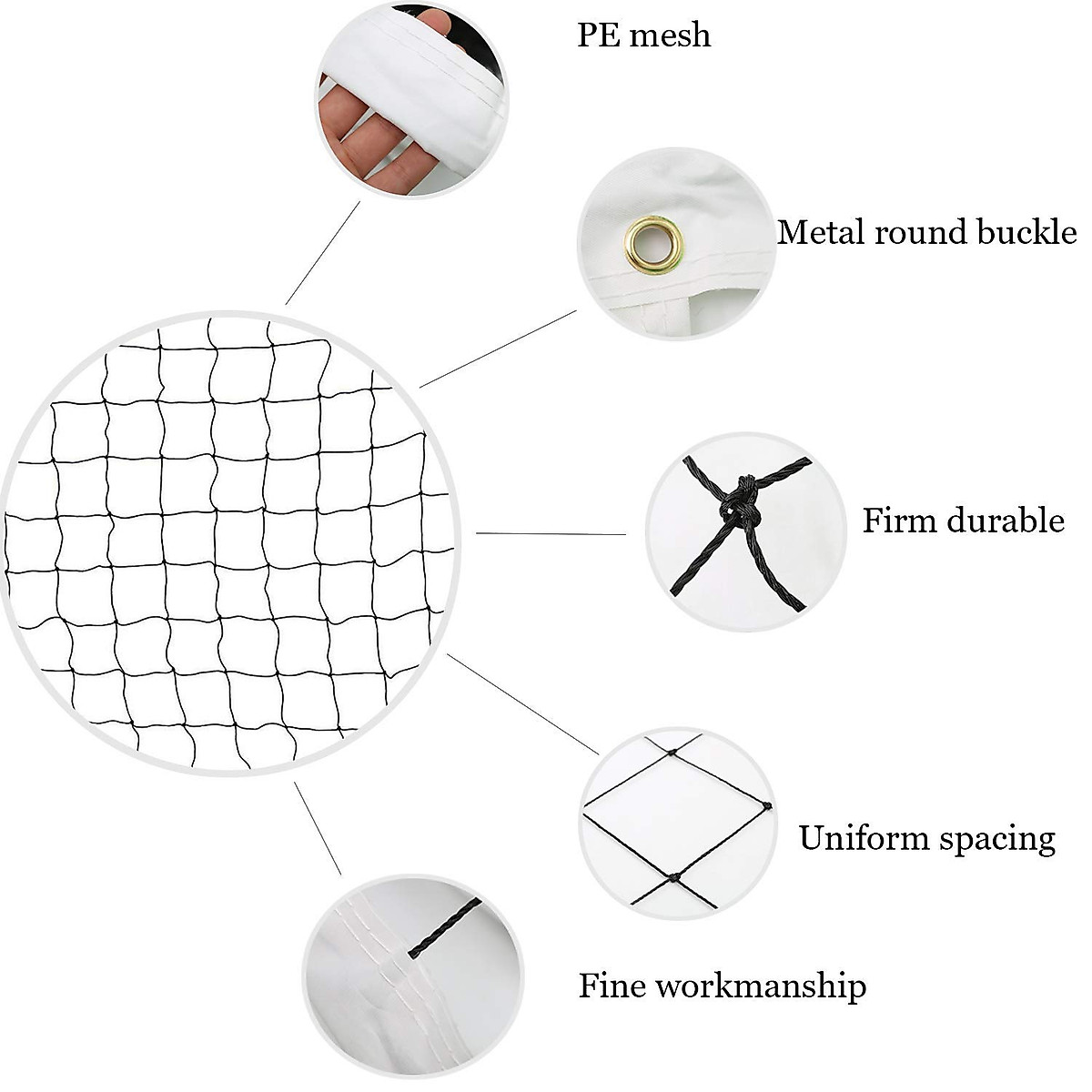 Forestfish Volleyball Net for Garden Backyard Beach Outdoor Sports,31 Feet x 3.2 Feet