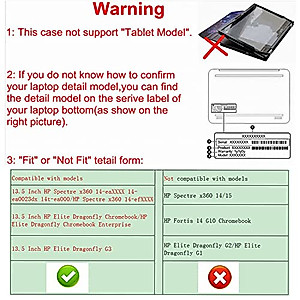 Alapmk Protective Case for 13.5" HP Spectre x360 14-eaXXXX 14-efXXXX 14-ea0023dx 14t-ea000/HP Elite Dragonfly G3 & Case for ASUS ROG Flow X13 GV301RC[Not fit HP Elite Dragonfly G1 G2],Starry Night