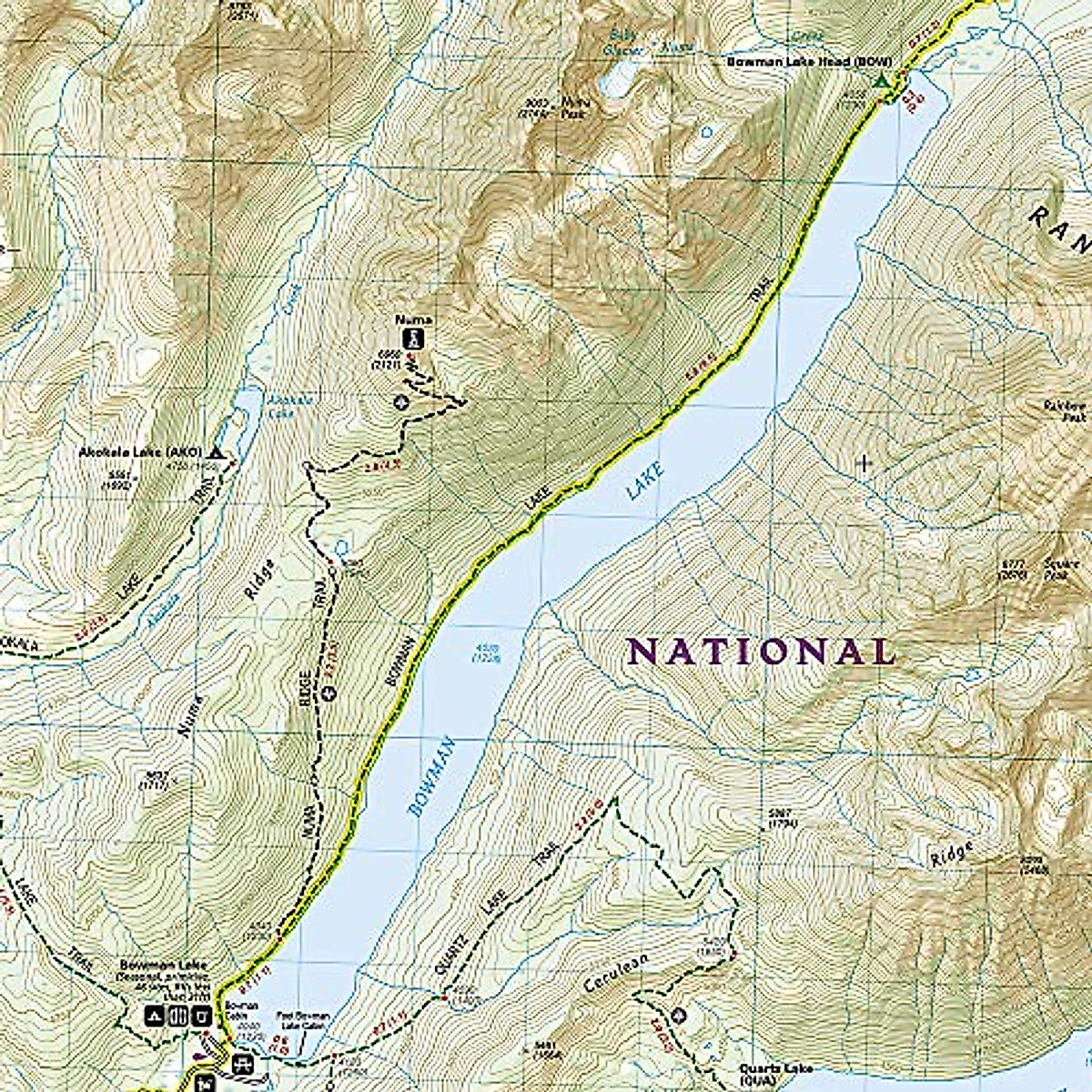 North Fork: Glacier National Park Map (National Geographic Trails Illustrated Map, 313)