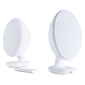 KEF EGG Versatile Desktop Speaker System - Gloss White (Pair)