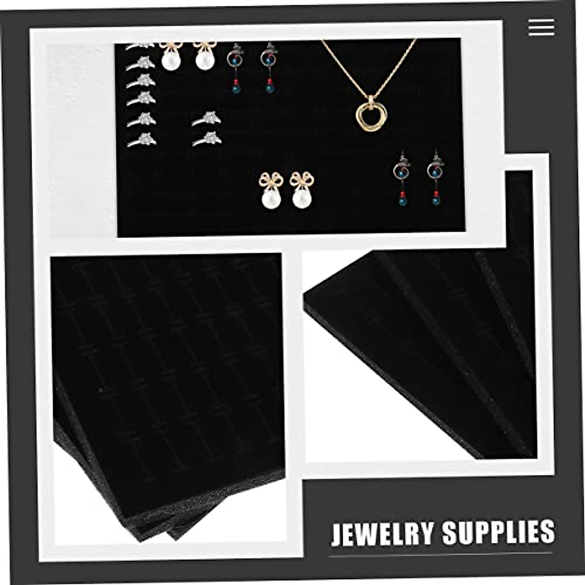 STOBAZA 6 Pcs Jewelry Box Travel Jewelry Case Display Shelves Coat Hangers Sponge Earring Tray Foam Necklace Pad Window Valance Jewelry Sponge Insert Holder Ring Display Pad Slot