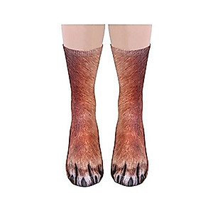 NDLBS Funny Gifts Socks Crazy Novelty 3D Animal Dog Paw Socks Gag Christmas Gifts Stocking Stuffers for Women Men and Teens Xmas Gifts