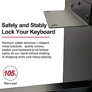 L125B Wooden Furniture Stand Compatible for Yamaha P-125,P-128 Keyboard,with Traditional Piano 3-Pedal Unit,Black (P-125 WS)