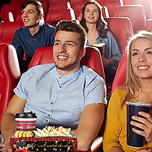 Nezyo 30 Pcs Movie Night Snack Trays Disposable Movie Trays Movie Night Supplies Snack Boxes Movie Theater Decor Cardboard Snack Holder for Cinema Party Favors Food Popcorn Drink Candy Decorations