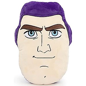 Jay Franco Disney Pixar Lightyear Buzz Lightyear Shaped Decorative Pillow - Kids Super Soft Throw Plush Pillow - Measures 15 Inches (Official Disney Pixar Product)