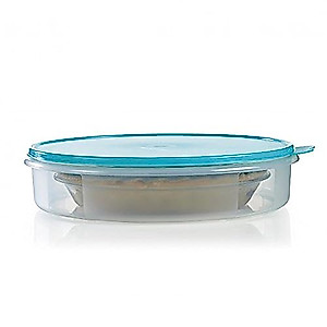 Tupperware Round Pie or Cupcake Keeper, 12-Inch, Sheer (Summer Blue)