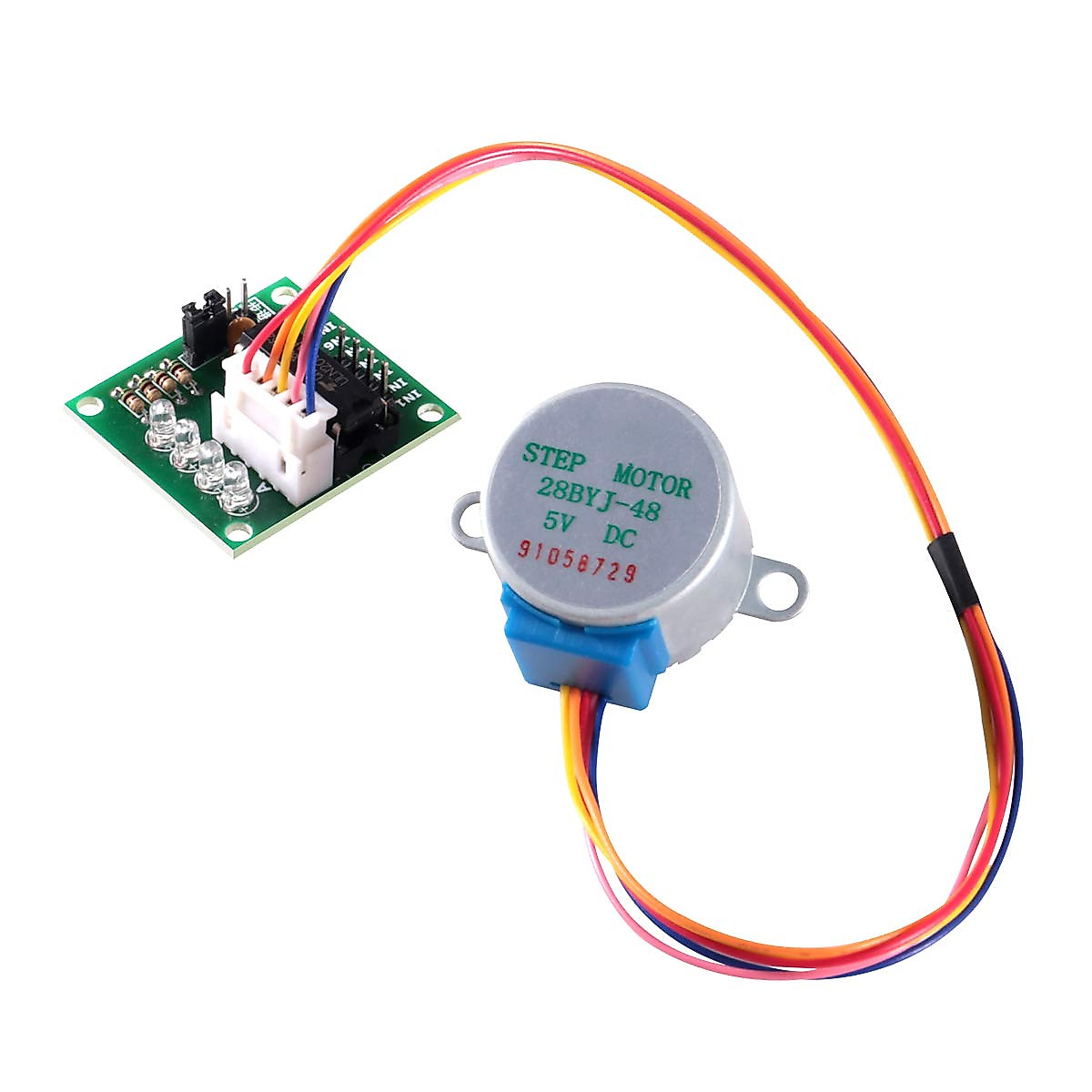 Aoicrie 2Sets 28BYJ-48 DC 5V Stepper Motor + ULN2003 Driver Test Module Board