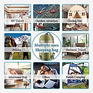 ECOOPRO Portable, Waterproof, Lightweight Sleeping Bag with Compression Sack - For Camping, Backpacking & Hiking