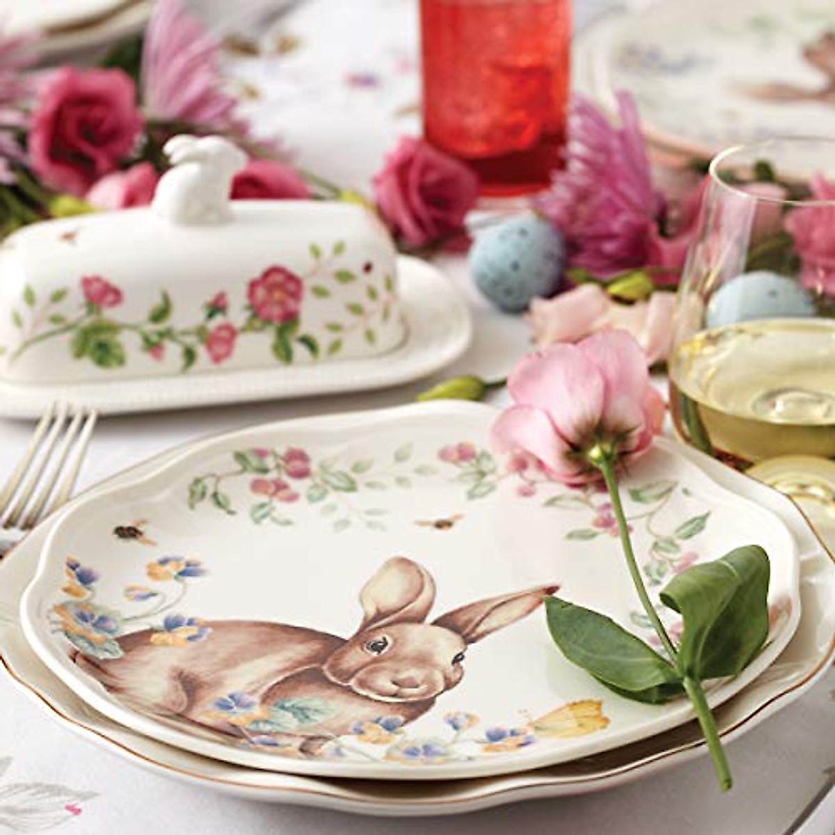 Lenox 893465 Butterfly Meadow Bunny 4-Piece Accent Plate Set