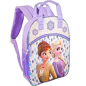 Disney Frozen Backpack for Girls - Bundle with Elsa and Anna Reflective Backpack Including Frozen Stickers and More (Girls Backpack Elementary School)