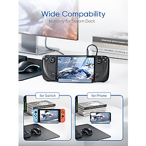 dockteck Steam Deck Stand Base, Steam Deck Holder Base with Anti-Slip Silicone Pad, Steam Deck Base, Accessories for Steam Deck/Switch/iPad/Phone