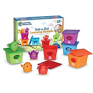 Learning Resources Peek-a-Bird Learning Buddies - 15 Pieces, Age 18 Months+ Toddler Learning Activities, Preschool Toys, Educational Toy for Color Teaching
