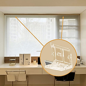 Antfly 4 PCS Mounting Bracket with Metal Clip, Hidden Mounting Bracket Clips for 1" (25mm) Pleated Shades Cordless Blinds Headrail &Cordless Honeycomb