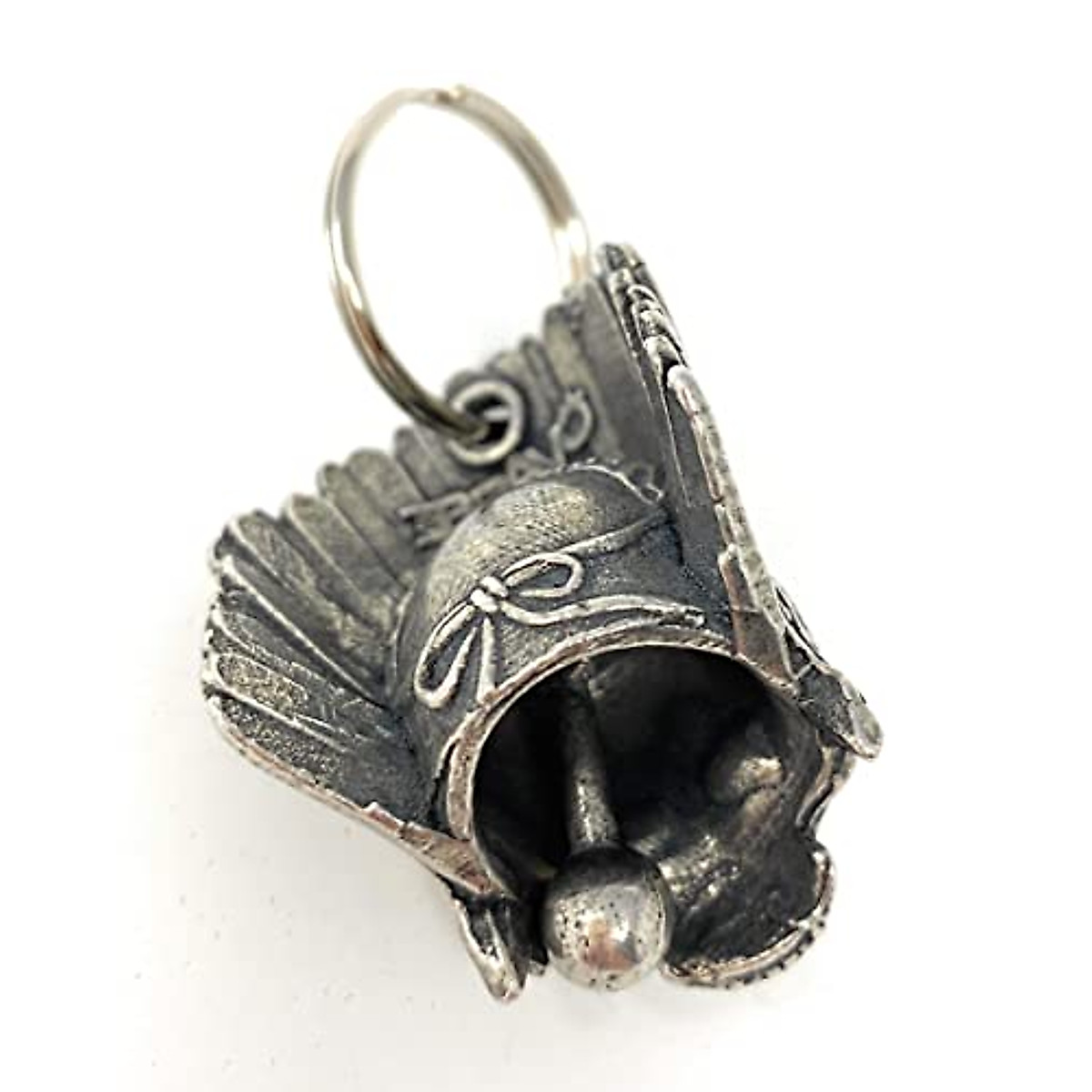 Bravo Bells Indian Skull Bell - Biker Bell Accessory or Key Chain for Good Luck on the Road