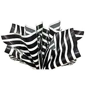 Premium Tissue Paper Black & White Stripes Tissue Paper 20 X 30-24 Sheet