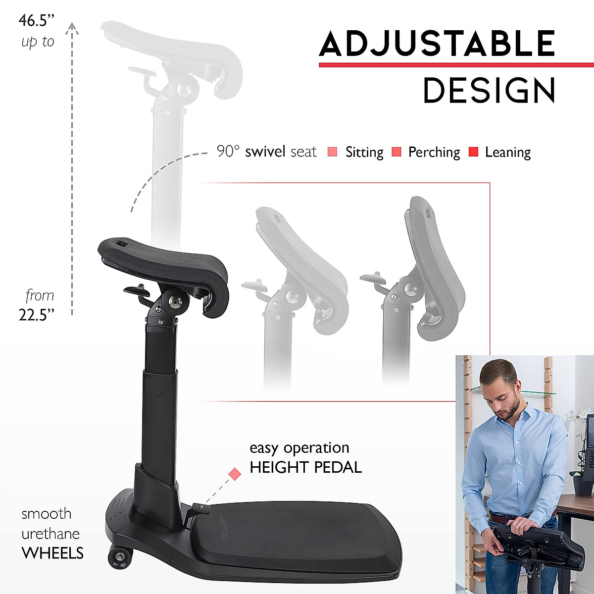 Ideal Anti Fatigue Standing Mat | Cushion mat, Soft Floor, Standing Desk Energetic Topographic Non-Flat Ergonomic mat for Home or Office