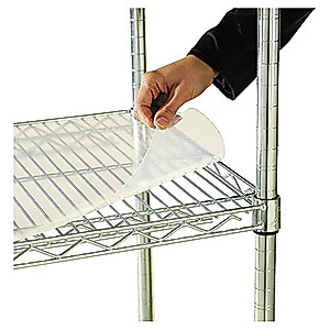 Alera SW59SL3624 Shelf Liners for Wire Shelving, Clear Plastic, 36w X 24d, 4/Pack