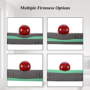 Homhougo 8-Inch Mattress Cal King, Dual Layers Memory Foam Mattress, Convoluted Foam Mattress for Adjustable Bed Frame,CertiPUR-US Certified, Medium-Firm