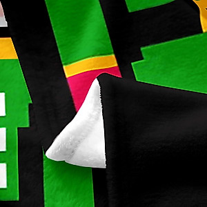 Erosebridal Nutcracker Blanket Twin 60x80 Inch, Retro Xmas Throw Blanket for Kids Young, Colorful Scandinavian Christmas Snowflakes Fleece Blanket, Black White Winter Bed Blanket