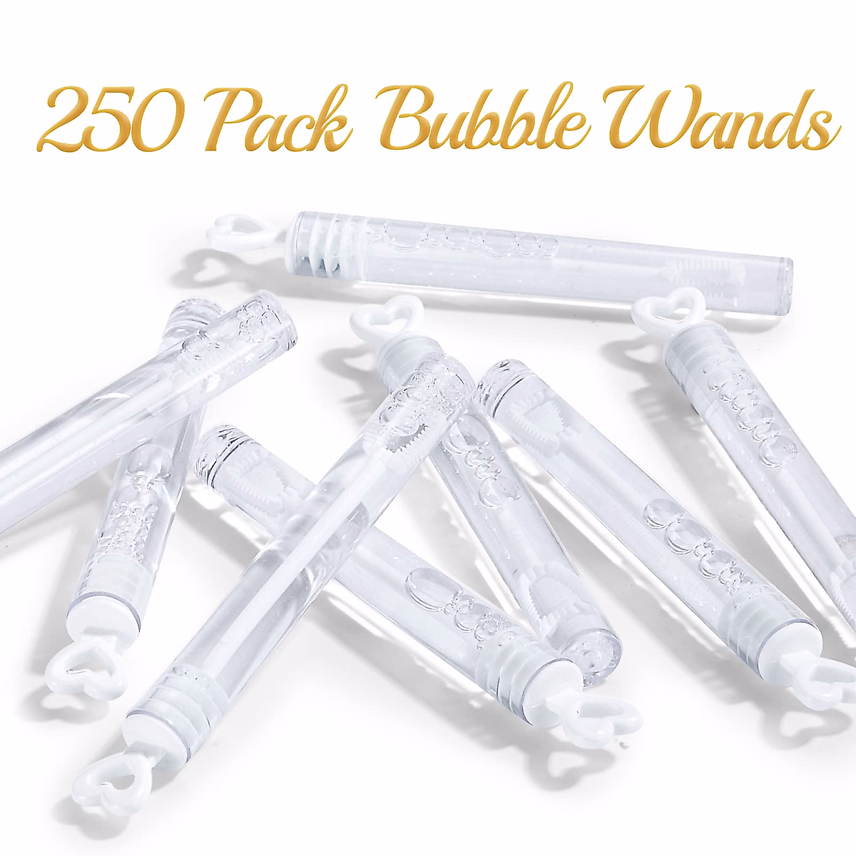 250 Pack Mini Bubble Wands Bulk, Party Favors for Weddings, Valentine's Day, Anniversaries, Celebrations, Graduation, Birthday for Boys Girls Kids Toddler Adults