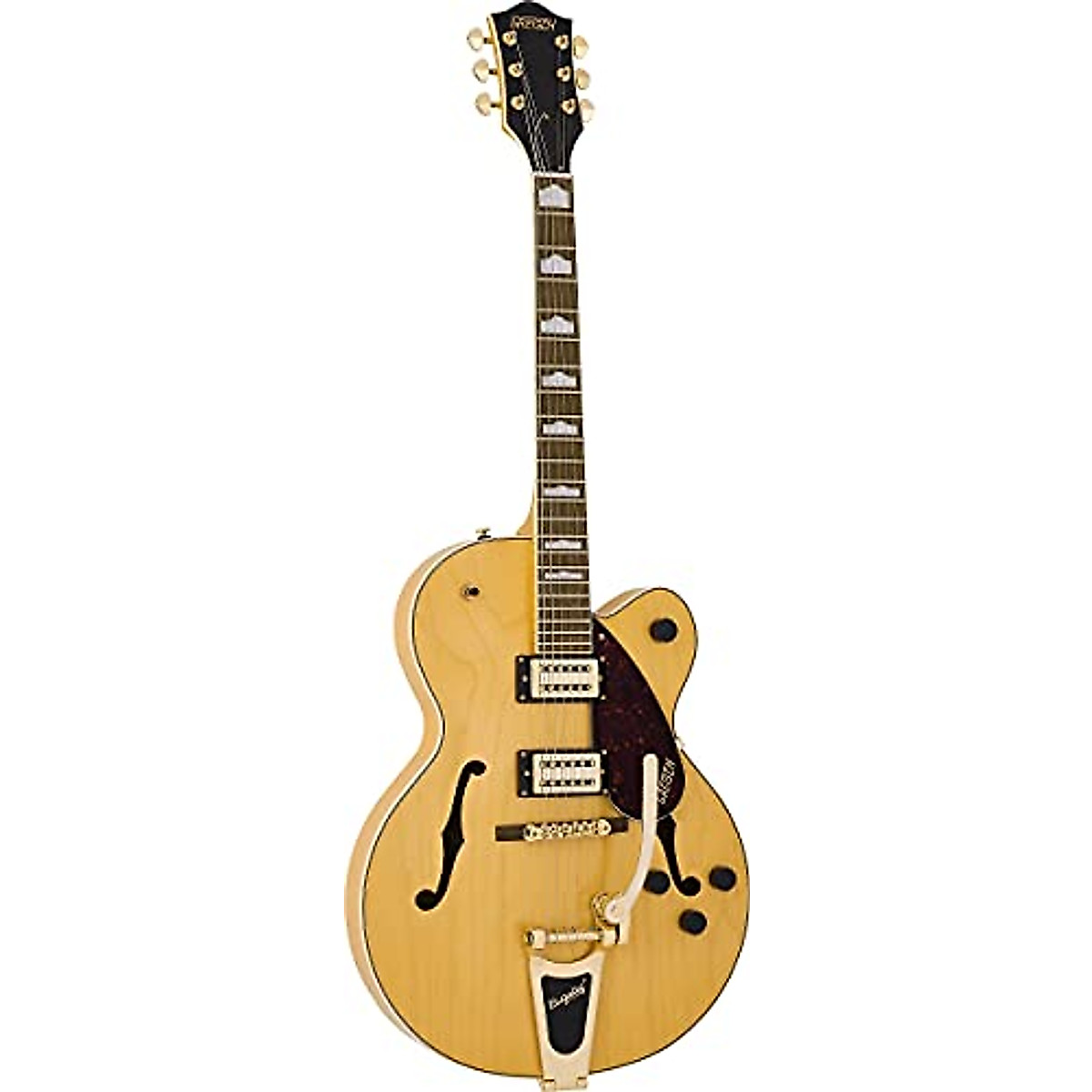 Gretsch G2410TG Streamliner Hollow Body Single-Cut with Bigsby and Gold Hardware, Laurel Fingerboard Electric Guitar (Right-Handed, Village Amber)