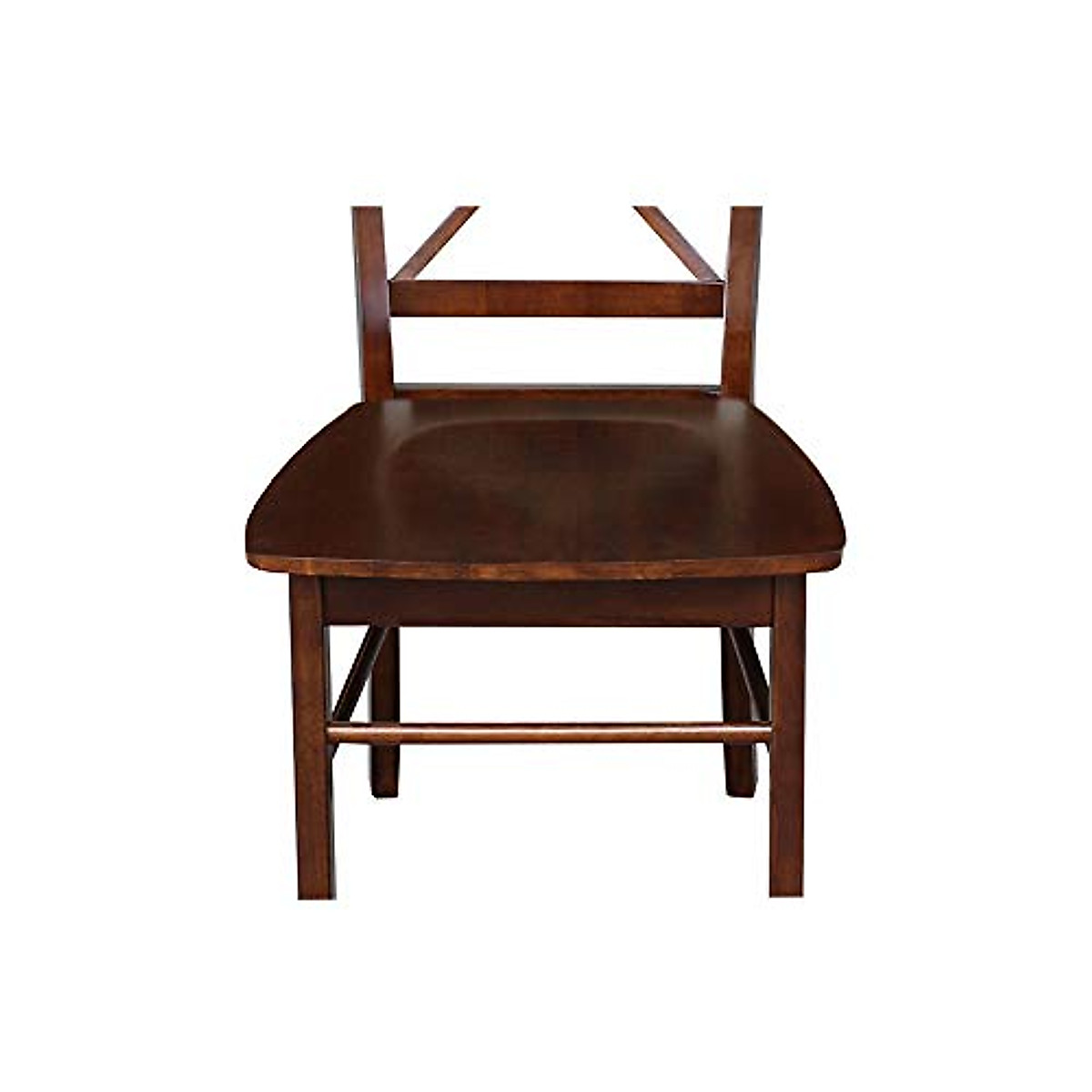 International Concepts 36" Round Top Pedestal Ext Table With 12" Leaf And 4 X-Back Chairs, Espresso