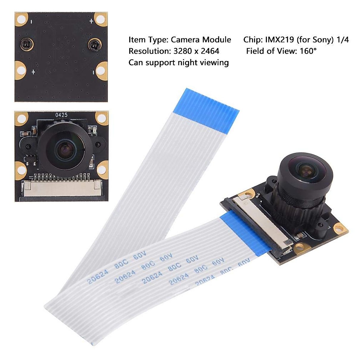 Oumefar 8MP IMX219 Auto Focus Camera Module 3280x2464 160¡ã Camera Module Support Night Viewing Face Recognition