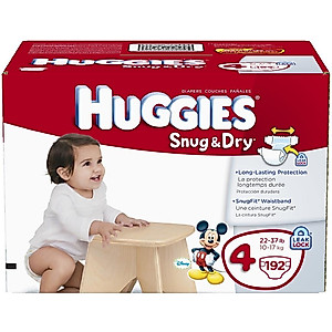Huggies Snug and Dry Diapers Economy Plus, Size 4, 192 Count