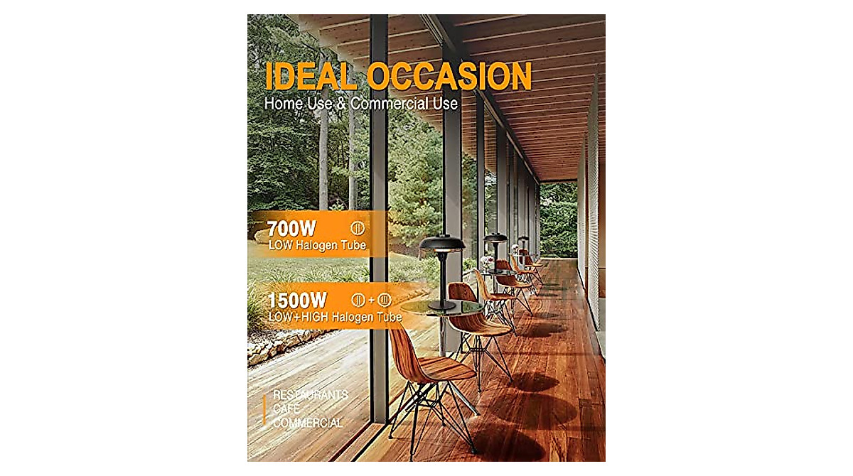 Star Patio Electric Patio Heater - 1500W Infrared Design