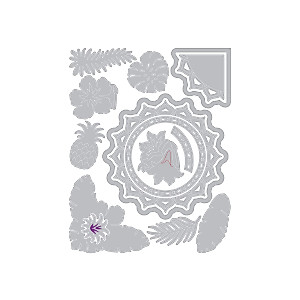 Sizzix Tropical Elements Dies, One Size, Multicolor