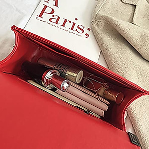 MariaKinz Leather Shoulder/Crossbody Bags and Purse with Convertible Strap (Red Mosaic)