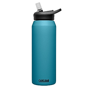 CamelBak eddy+ Water Bottle with Straw 20oz - Insulated Stainless Steel, Larkspur