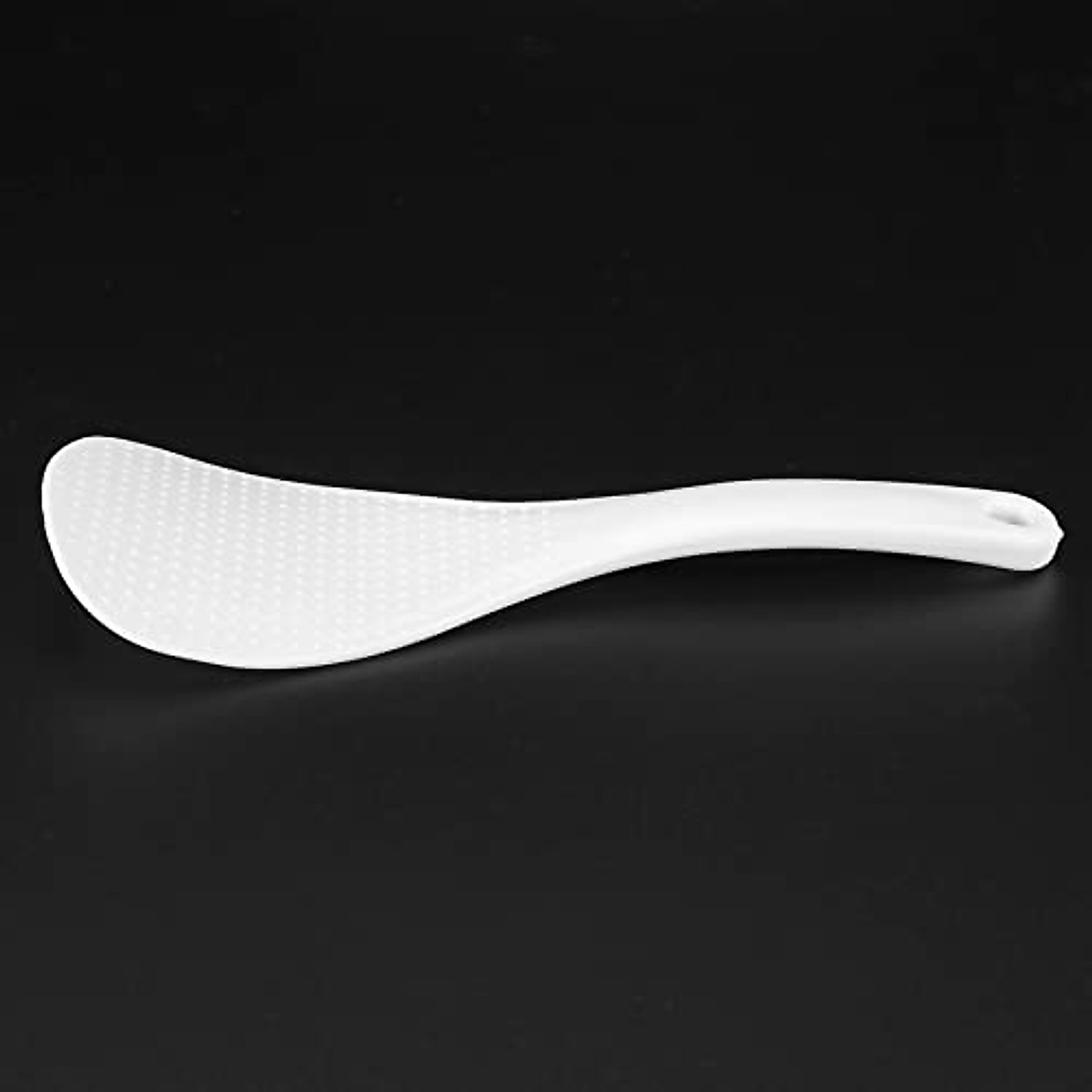 pizarra Kitchen Dotted White Plastic Flat Rice Scoop Paddle Meal Spoon