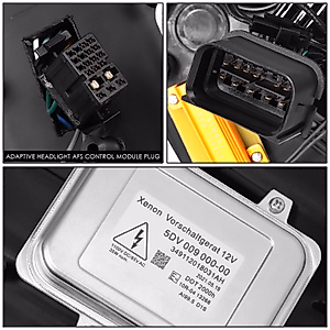 DNA MOTORING HL-3D-AFS-E6008-CH Pair of LED U-Halo Projector Headlights Compatible with BMW 528i 535i 550i M5 08-10 Not Fit Hatchback Model, Chrome Housing Clear Lens