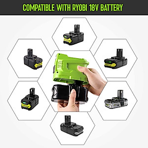 BTRUI for Ryobi Powered Inverter Generator 150 Watt for Ryobi 18V Battery, to 110v/120v AC output, Portable Power Source USB Charger Adapter, for Ryobi Power Station with LED Light