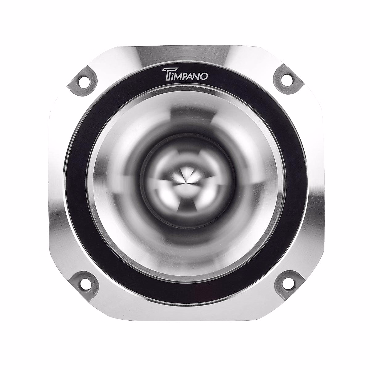 Timpano Super Tweeter 4 Inch TPT-ST25 Chrome, 8 Ohm, 900 Watts Max, 107 dB, 1.5 in Voice Coil, HIgh Sensitivity, Slim Profile Bullet Tweeters Speakers for Pro Audio (Pair)