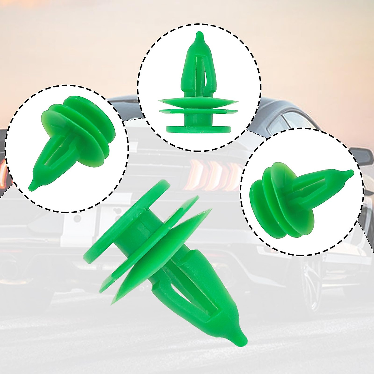 100PCS Door Panel Retainer Clips 8mm Retainer Clip Compatible with GrandCheroKe, Chrysler Cirrus Dodge with 1Pcs Fastener Remover 6503204