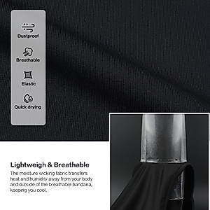 SUNLAND Black Balaclava Face Mask Racing Head Sock Summer Cooling Neck Gaiter Breathable Hood Ski Scarf Motorcycle Under Helmet 3 Pack