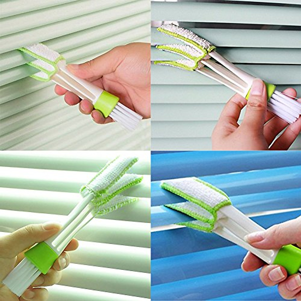 Mini Duster for Car Air Vent, Set of 3 Automotive Air Conditioner Cleaner and Brush, Dust Collector Cleaning Cloth Tool for Keyboard Window Leaves Blinds Shutter Glasses Fan