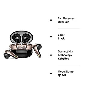 Wireless Earbud, Bluetooth 5.2 Headphones with HD Mic, Bluetooth Earphones with Deep Bass, Bluetooth Earbud in Ear Noise Cancelling, 35H Wireless Headphones IP7 Waterproof Ear Buds[2022 New] Black