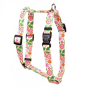 Yellow Dog Design Flower Patch Roman Style Dog Harness, Large