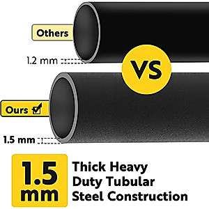 TMEE 4ft Firewood Rack Outdoor Heavy Duty Log Rack Firewood Storage Rack Holder Steel Tubular Easy Assemble Fire Wood Rack for Patio Kindling Logs Storage Steel Tubular Wood Pile Rack Tool Black (4ft)