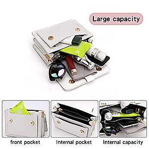 Fashion Purses and Handbags for Womens PU Leather Shoulder Messenger Bags (White)