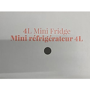 CROWNFUL Mini Fridge, 4 Liter/6 Can Portable Cooler and Warmer Personal Fridge for Skin Care, Cosmetics, Food,Great for Bedroom, Office, Car, Dorm, ETL Listed (Black)