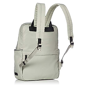 Y'saccs(イザック) Isaac Y91-11-04 New Nylon x Leather Combination Series, Front Pocket Rucksack, Women's, Gray