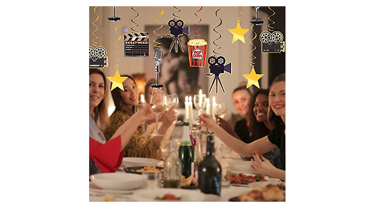 Movie Night Party Hanging Decorations - 30pcs Hollywood Theme